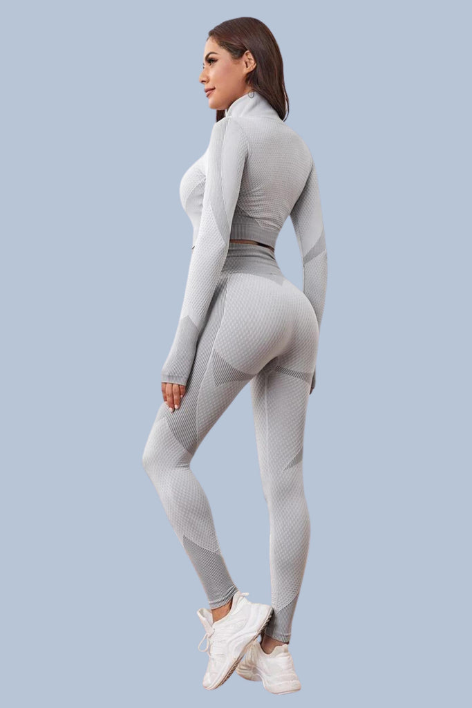 Workout Outfit 3 Piece Seamless Stretch suits – YOGADEPT