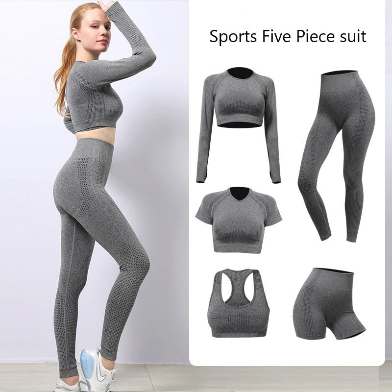Seamless Yoga Workout Set 5pcs – YOGADEPT