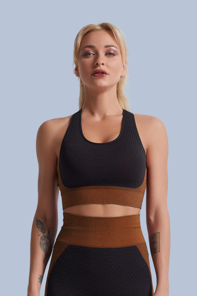 Workout Outfit 3 Piece Seamless Stretch suits – YOGADEPT